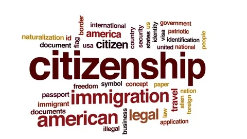 Citizenship animated word cloud, text de... | Stock Video | Pond5
