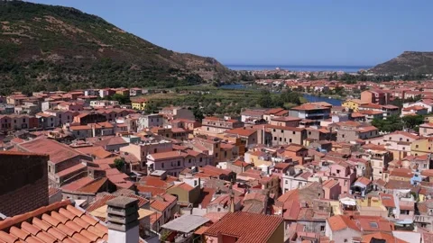 the city of Bosa one of the most famous ... | Stock Video | Pond5