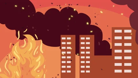 City On Fire Animation Stock Videos – Royalty-Free HD & 4K Videos