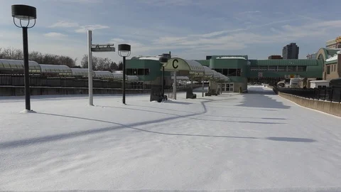 City bus station closed and abandoned | Stock Video | Pond5