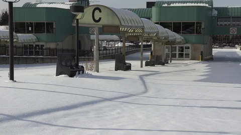 City bus station closed and abandoned | Stock Video | Pond5
