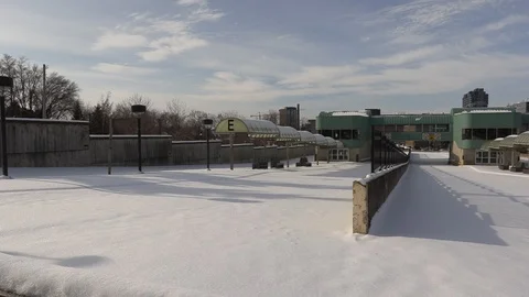 City bus terminal closed and abandoned a... | Stock Video | Pond5
