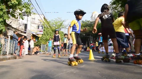 Kids Rollerskating Stock Videos – Royalty-Free HD & 4K Videos | Pond5