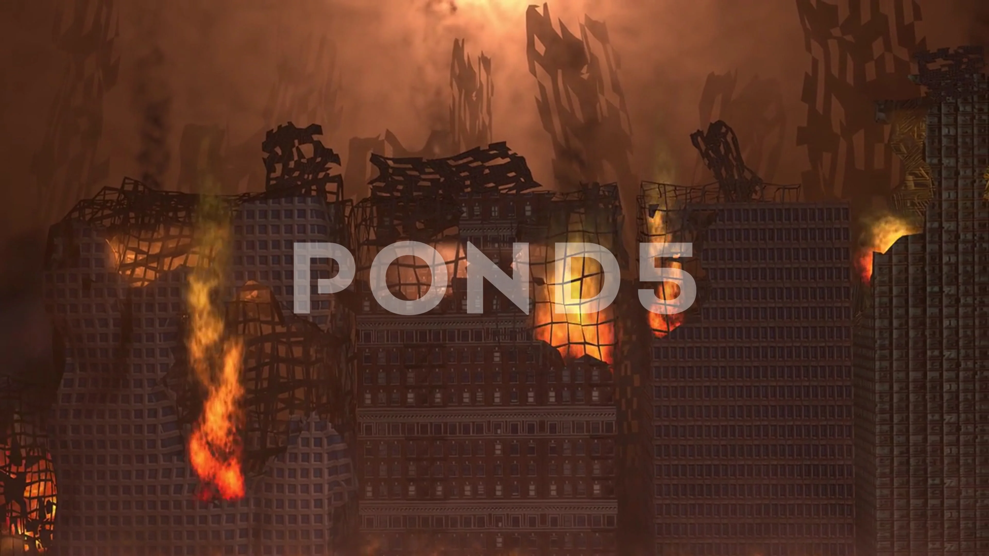 Burning Building Anime