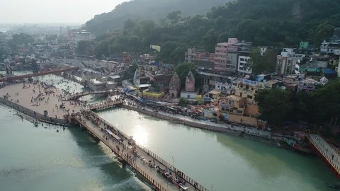 City of Haridwar state of Uttarakhand in... | Stock Video | Pond5