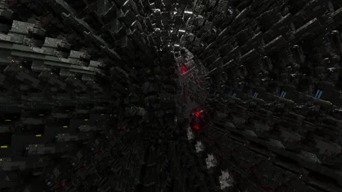 City hive mind evil sci-fi dystopia 3d s... | Stock Video | Pond5