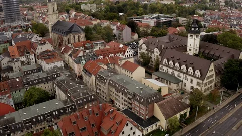 The city of Jena from above. The famous ... | Stock Video | Pond5