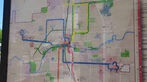 City Line Bus Map | Stock Video | Pond5