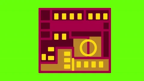 City map icon on a green screen backgrou... | Stock Video | Pond5