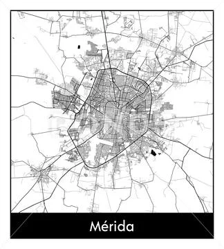 City Map Merida Mexico North America vector illustration: Graphic ...
