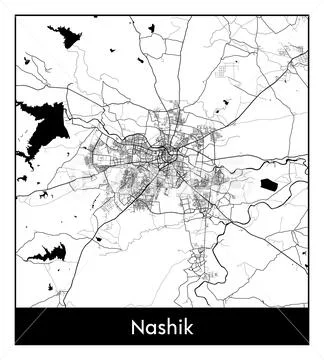 City Map Nashik India Asia vector illustration ~ Clip Art #245031415
