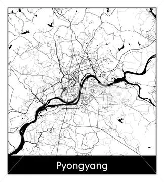 City Map Pyongyang North Korea Asia vector illustration: Royalty Free ...
