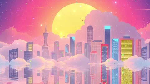 Cartoon City Background Stock Videos – Royalty-Free HD & 4K Videos