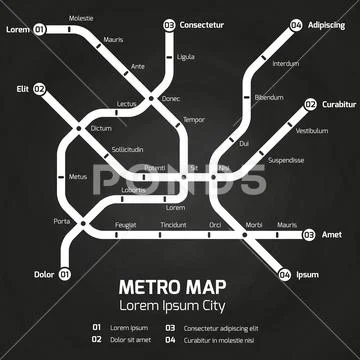 City subway map metro map concept: Royalty Free #77299970