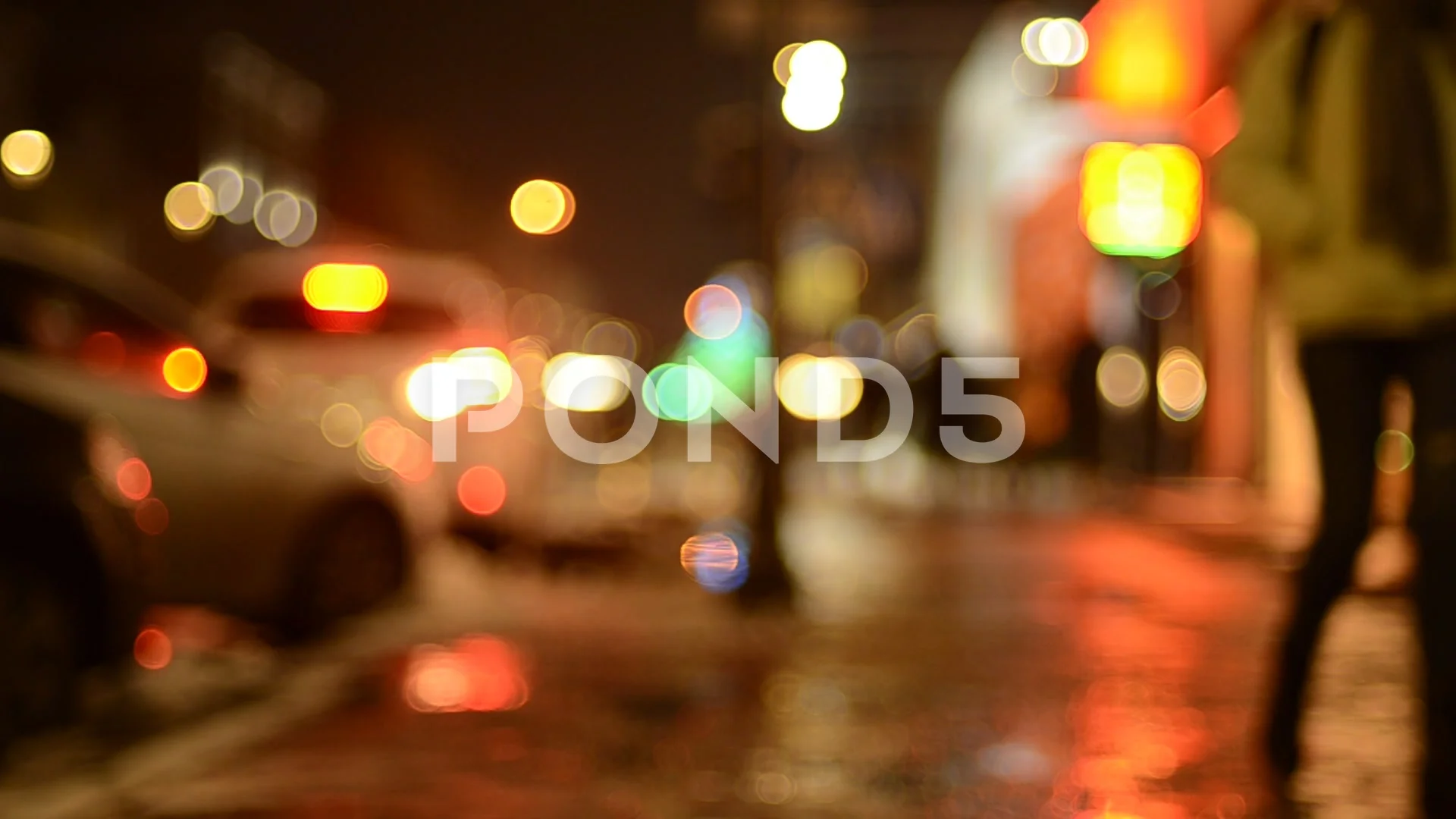 Blurred Street Lights Background