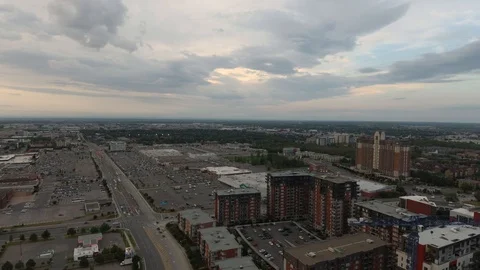 City under development with trees in the... | Stock Video | Pond5