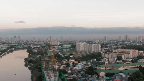 Cityscape of Manila, Philippines while s... | Stock Video | Pond5