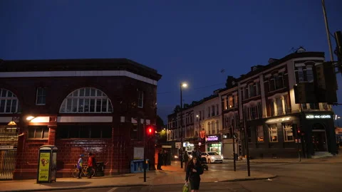 Cityscape of Tufnell Park Tube station a... | Stock Video | Pond5