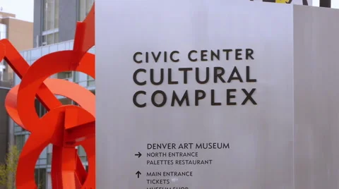 Civic Center Cultural Complex sign and p... | Stock Video | Pond5