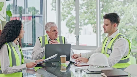 Civil engineer meeting, communication an... | Stock Video | Pond5