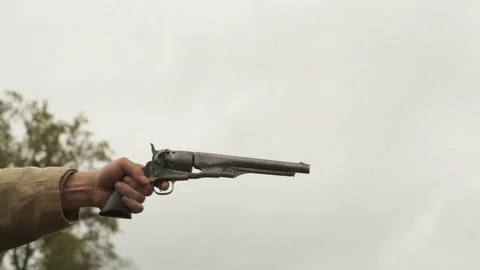 Civil War Colt Revolver fired by Confede... | Stock Video | Pond5