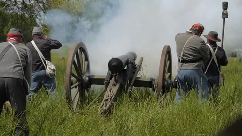 Civil War Confederate Artillery Cannon f... | Stock Video | Pond5