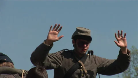 Civil War Confederate Soldiers Surrender... | Stock Video | Pond5