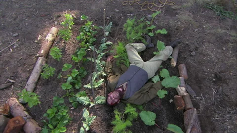 Civil War corpse on farm, 1860s - Reenac... | Stock Video | Pond5