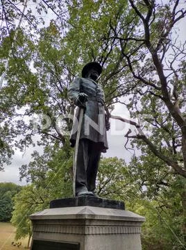 Civil War Statue of Union Colonel William Colville in Cannon Falls ...