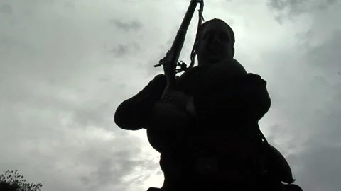 Civil War Zouave Soldier Re-enactor at a... | Stock Video | Pond5