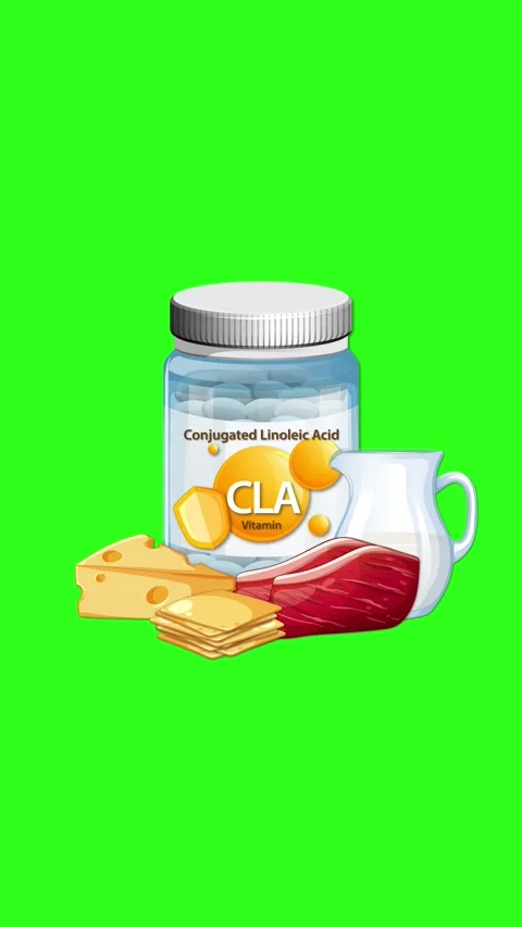 CLA Supplement Bottle with Food Sources ... | Stock Video | Pond5