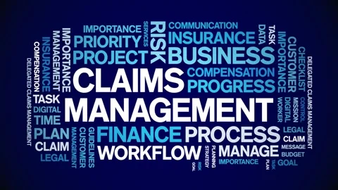 Claims Management animated word cloud,an... | Stock Video | Pond5