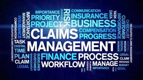 Claims Management animated word cloud,an... | Stock Video | Pond5