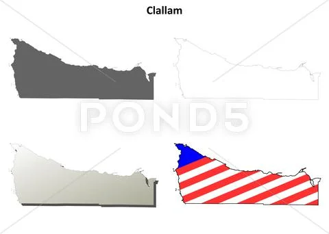Clallam County, Washington outline map set: Graphic #61149001