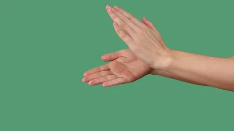 Clapping hands on a green screen. | Stock Video | Pond5