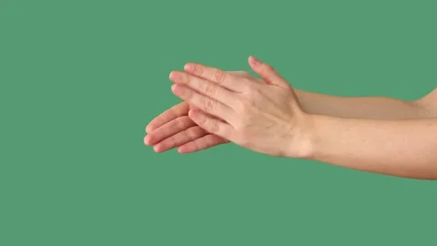 Clapping hands on a green screen. | Stock Video | Pond5