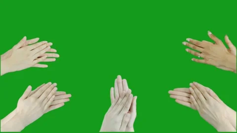 Clapping hands motion graphics with gree... | Stock Video | Pond5