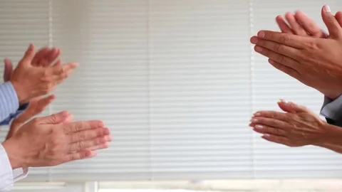 Clapping hands on white background. 4k. ... | Stock Video | Pond5