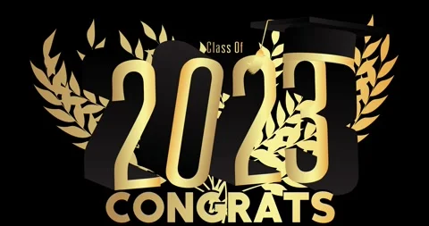 Class of 2023 Congrats. Black Gold Gradu... | Stock Video | Pond5