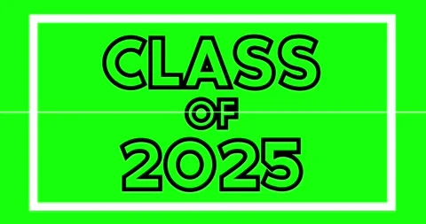 Class of 2025 green screen Motion Graphi... | Stock Video | Pond5