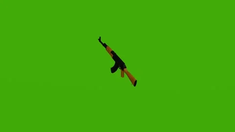 The classic AK 47 rotates on a green scr... | Stock Video | Pond5