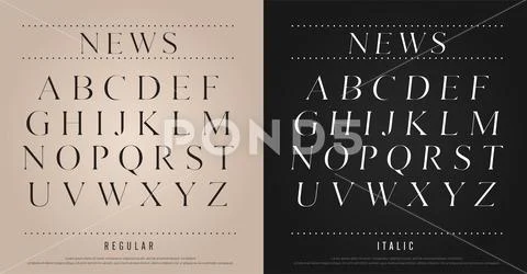 Classic alphabet Uppercase letters set. Exclusive Custom Letters ~ Clip ...