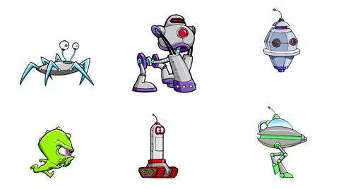 Robots Falling Stock Footage ~ Royalty Free Stock Videos | Pond5