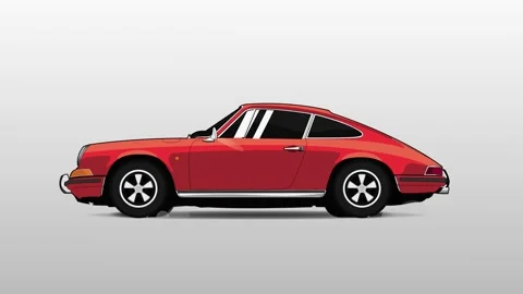 Classic Car Driving On White Background,... | Stock Video | Pond5