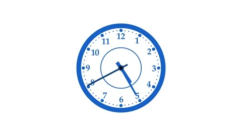 Classic clock isolated animation, Simple... | Stock Video | Pond5