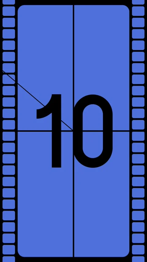 Classic countdown clock with blue backgr... | Stock Video | Pond5