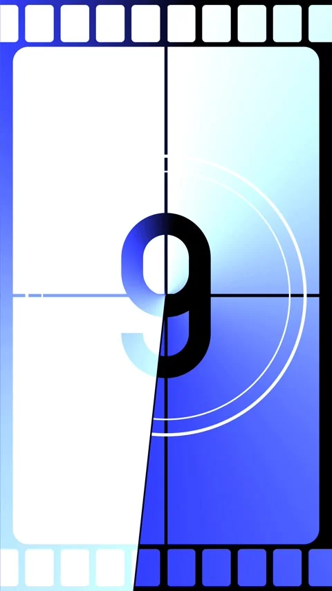 Classic countdown clock with blue backgr... | Stock Video | Pond5