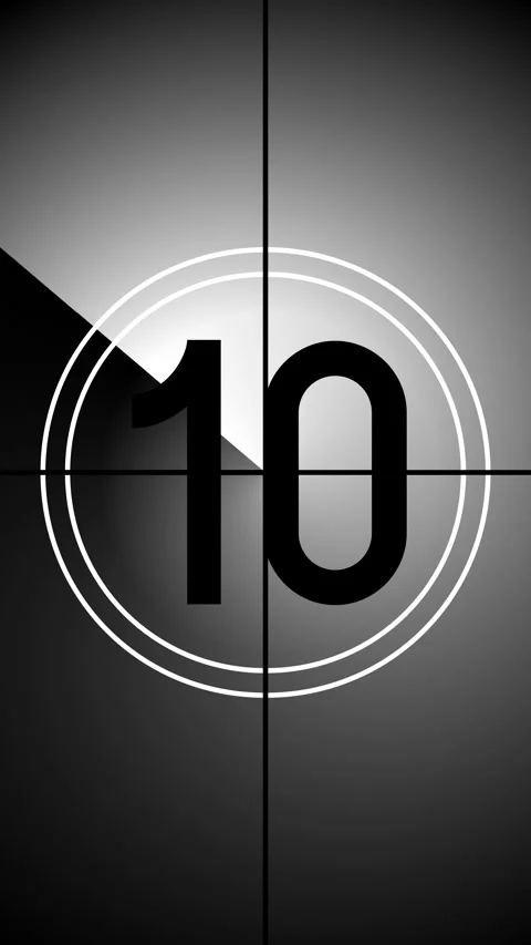 Classic countdown clock with gray backgr... | Stock Video | Pond5