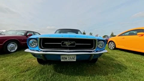 Classic Ford Mustang at a car show | Stock Video | Pond5