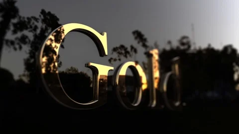 Classic gold animation luxury test on bl... | Stock Video | Pond5